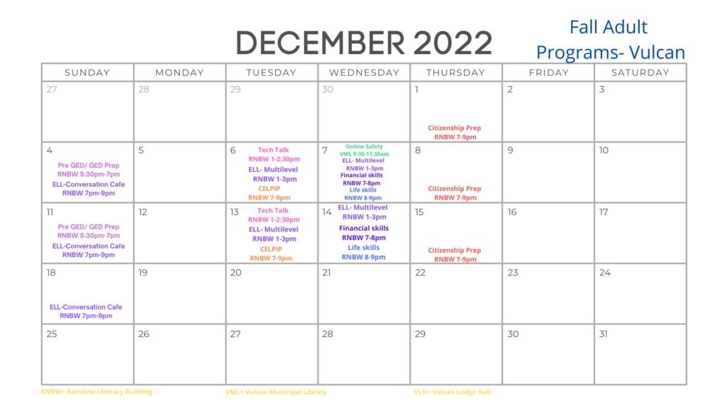 December 2022 Vulcan County Family Resources | Village of Arrowwood