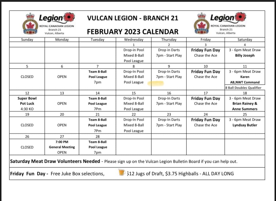 February 2023 Vulcan County Family Resources | Village of Arrowwood