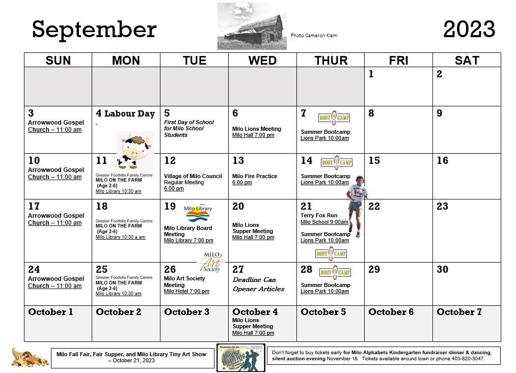 September 2023 Vulcan County Family Resources | Village of Arrowwood